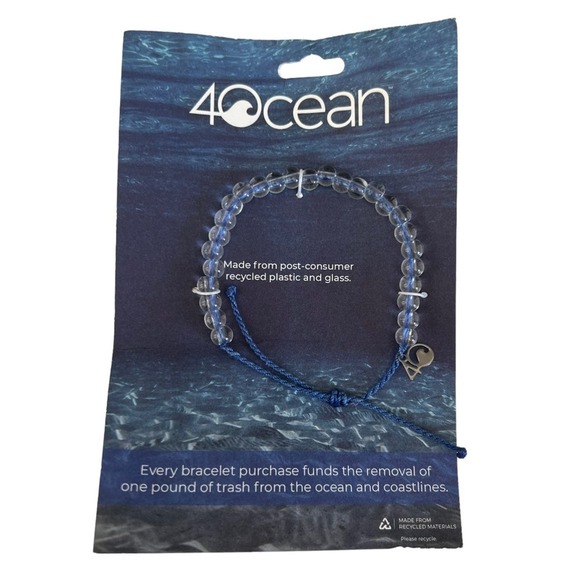 4Ocean | Jewelry | 4ocean Bracelet Recycled Plastic And Glass Nwt | Poshmark
